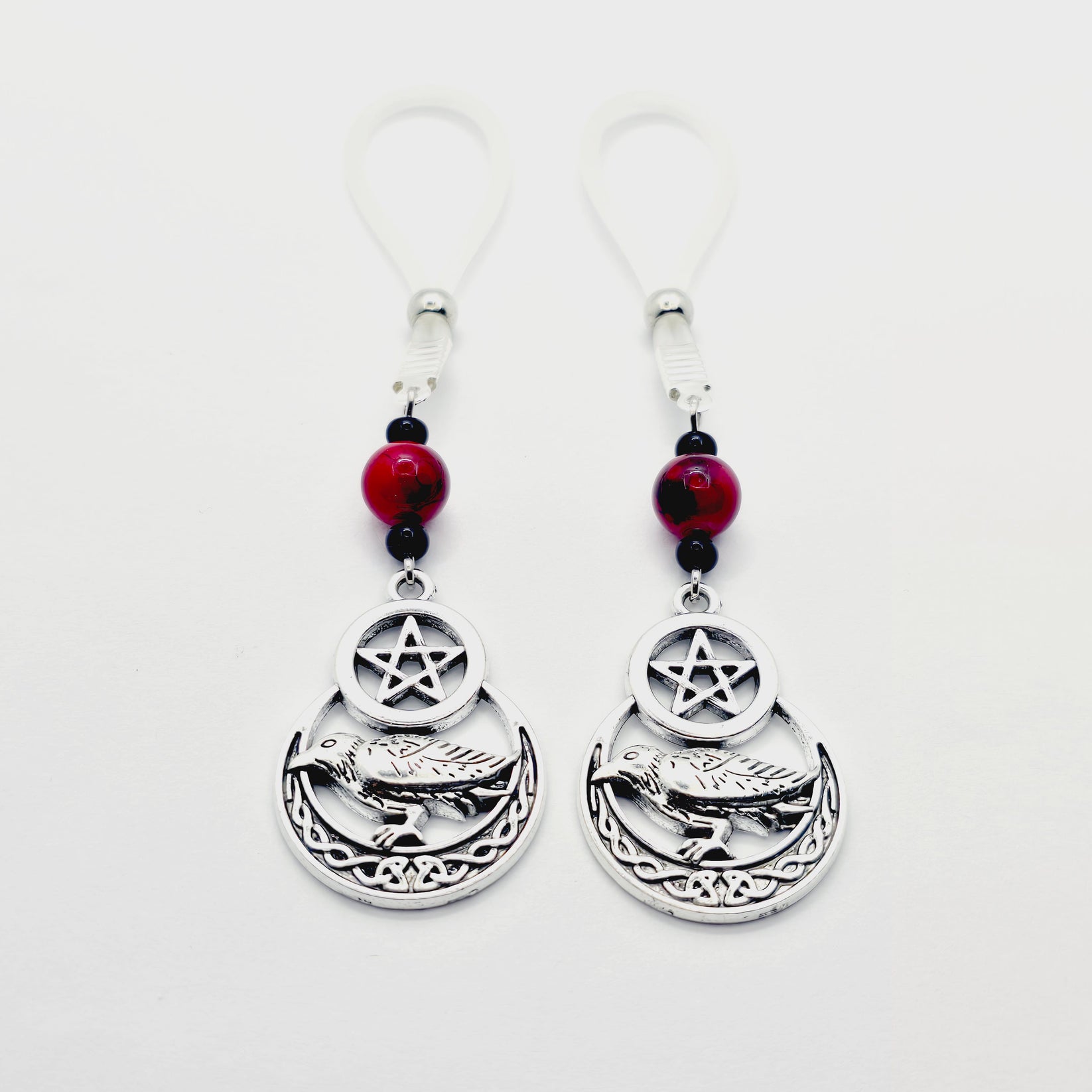 Raven and Pentacle Non-Piercing Nipple Nooses or Your Choice of Nipple ...