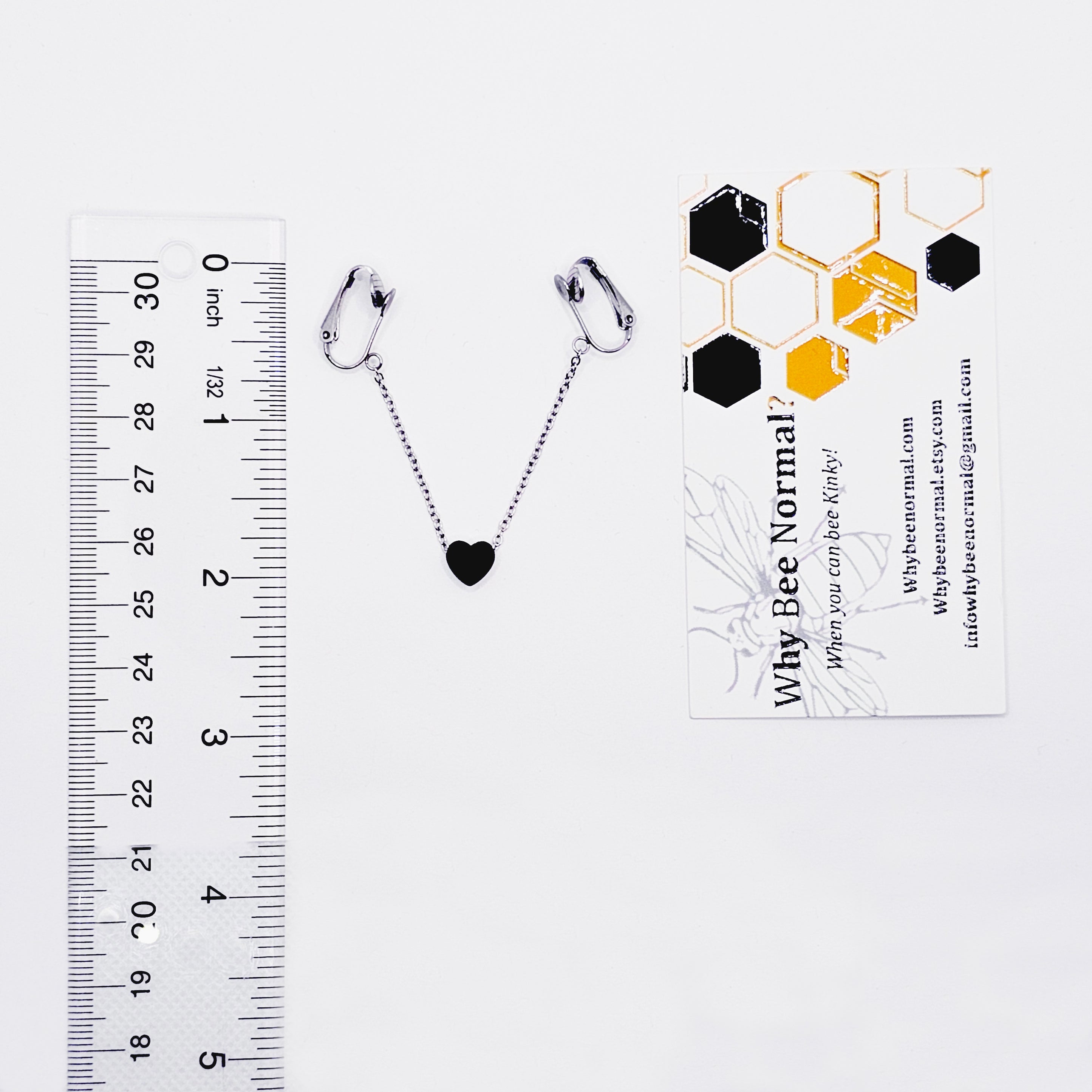 Labia Chain Dangle with Sliding Heart, Stainless Steel. Non Piercing G – Why Bee Normal