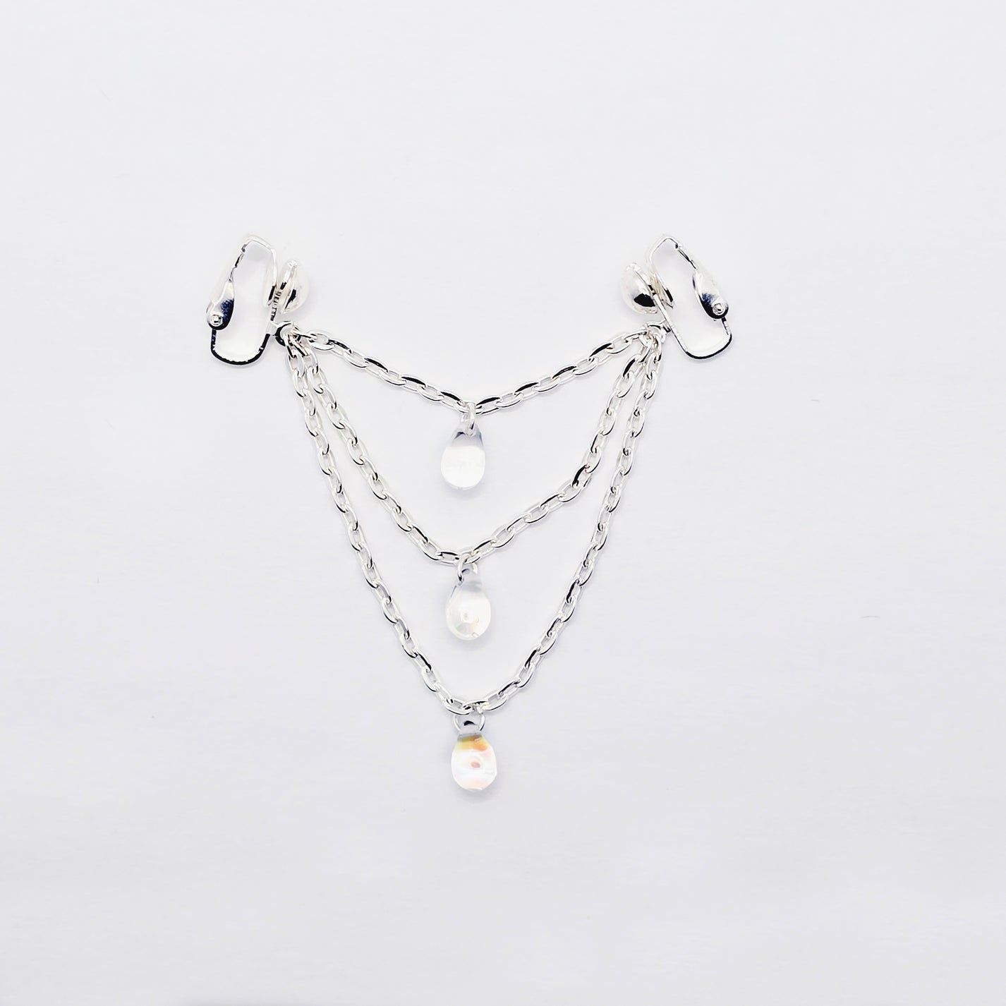 Labia Chain Dangle, Non Piercing, Three Tier Crystal Teardrop.BDSM, Er ...