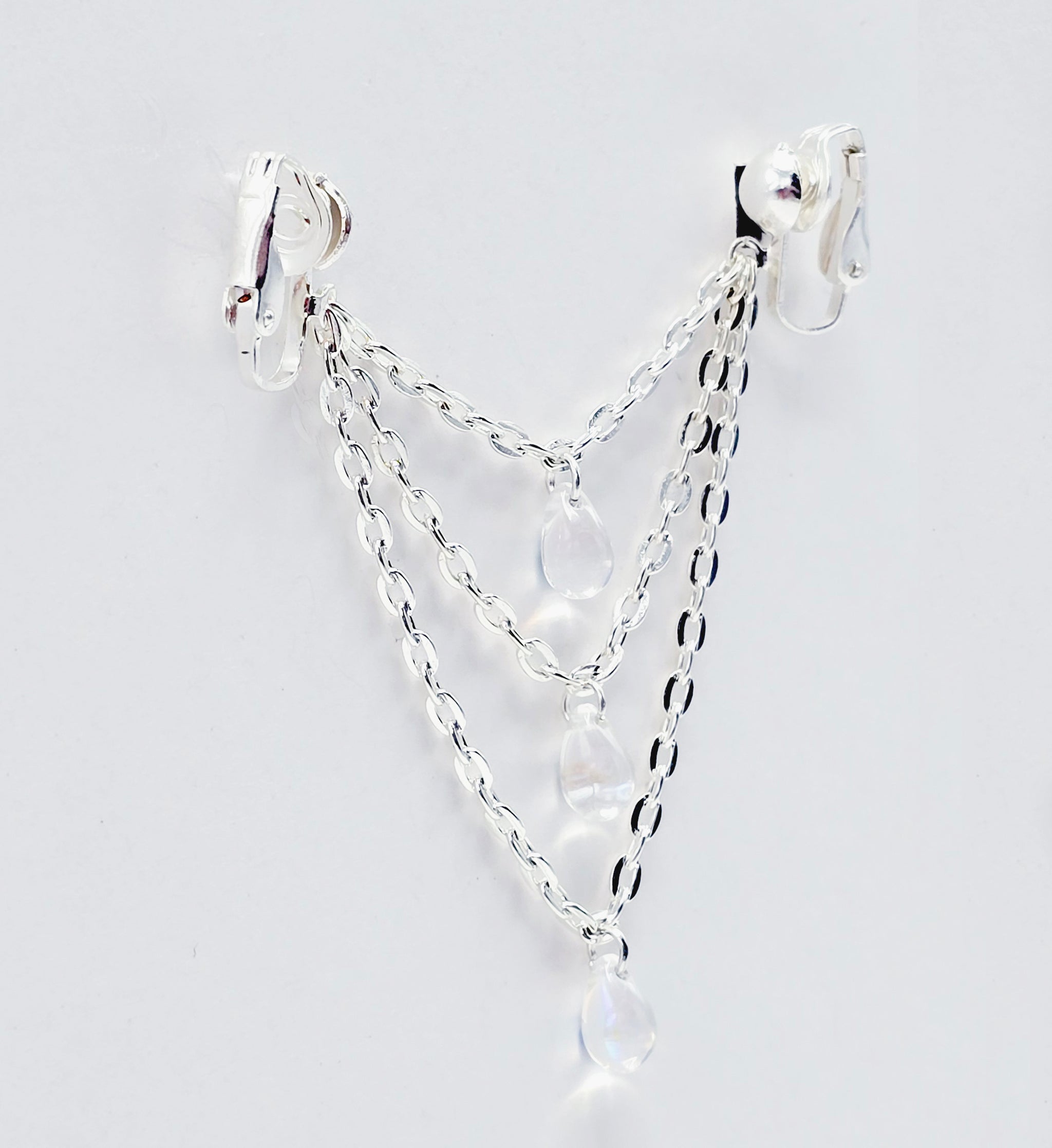 Labia Chain Dangle, Non Piercing, Three Tier Crystal Teardrop.BDSM, Er ...