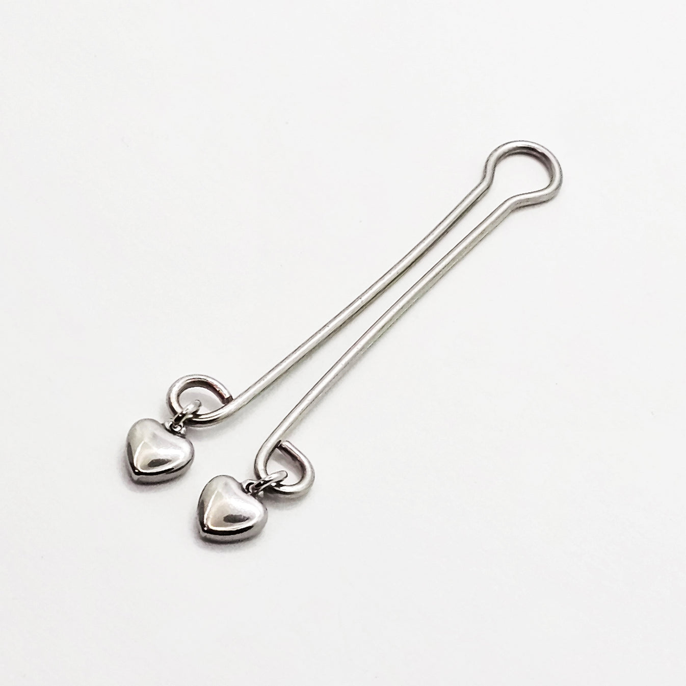 Labia Clip with Hearts, Stainless Steel. Non Piercing Clit Clip Vagina ...