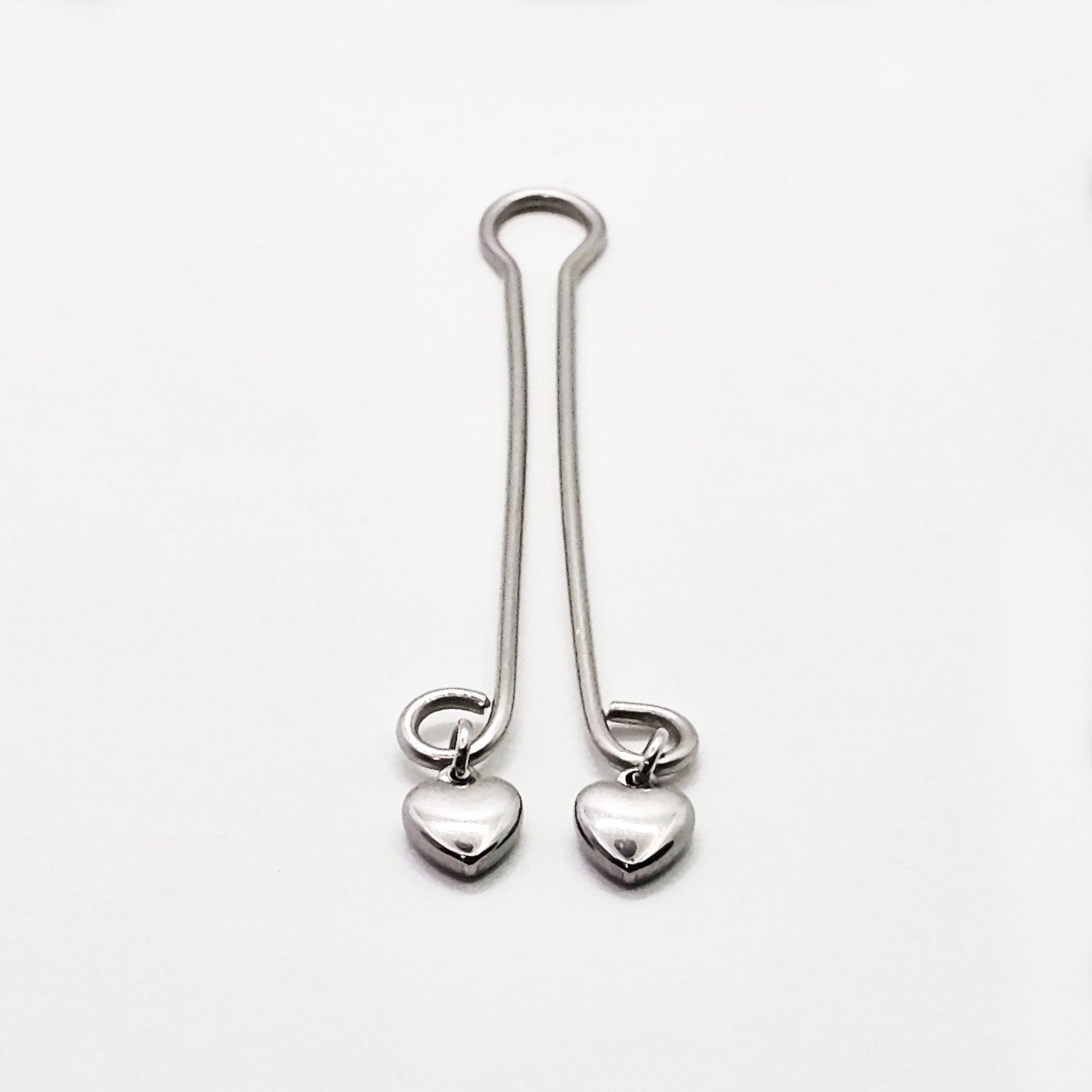 Labia Clip with Hearts, Stainless Steel. Non Piercing Clit Clip Vagina ...