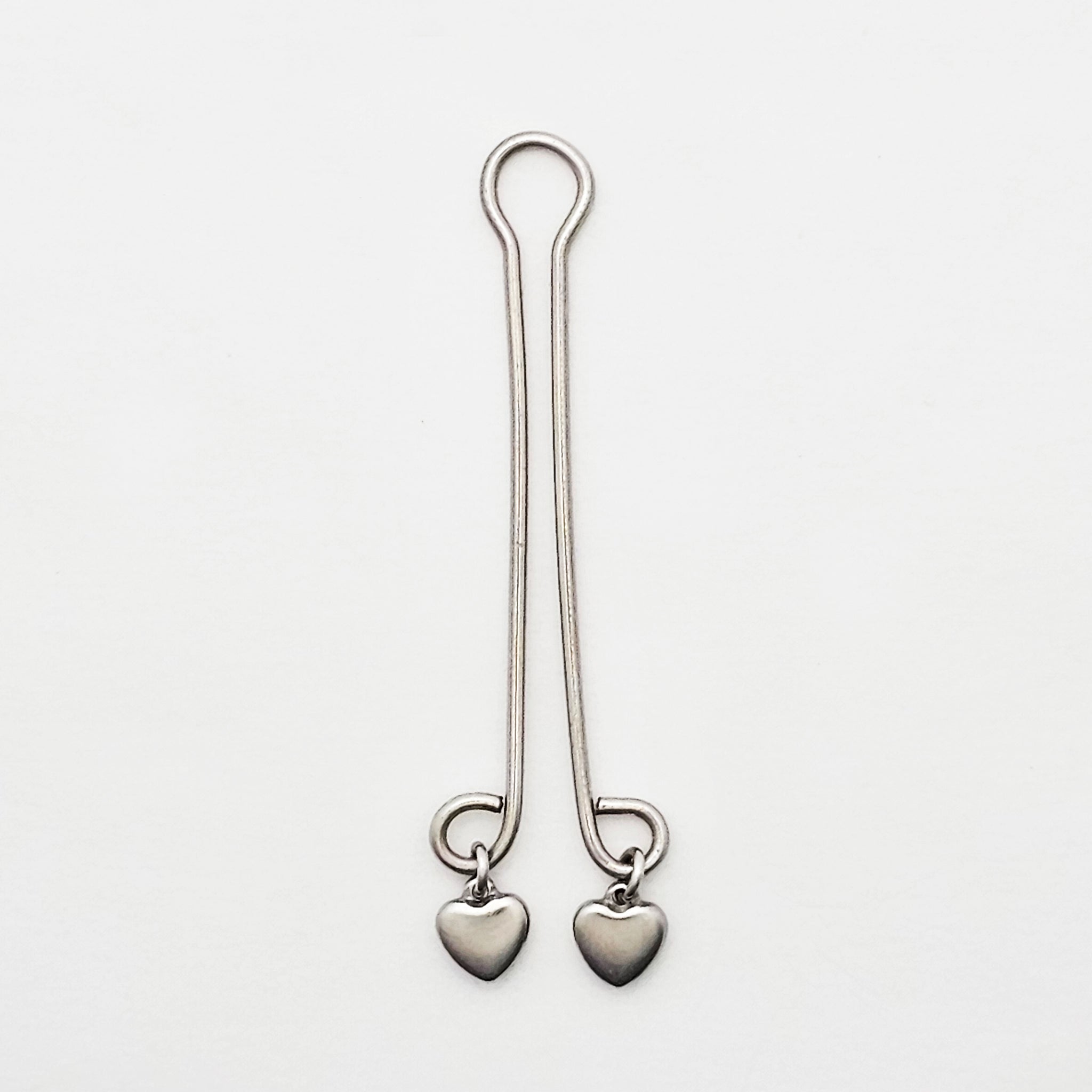 Labia Clip with Hearts, Stainless Steel. Non Piercing Clit Clip Vagina ...