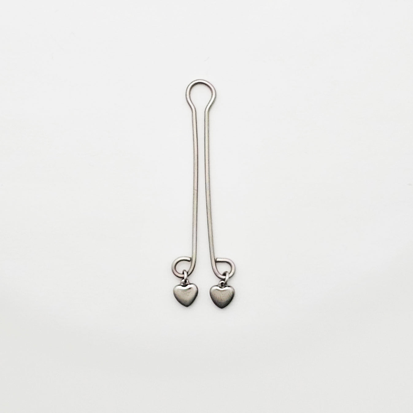 Labia Clip with Hearts, Stainless Steel. Non Piercing Clit Clip Vagina ...