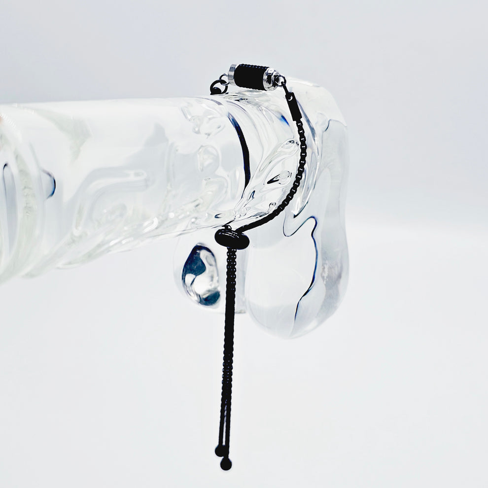 Penis Chain Noose Bracelet. Black Stainless Steel Adjustable Bolo Styl ...