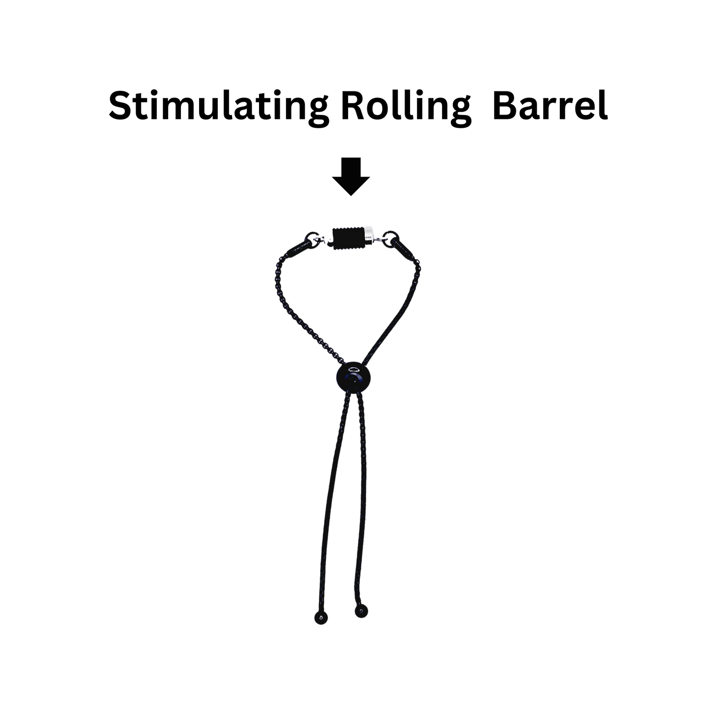 Penis Chain Noose Bracelet. Black Stainless Steel Adjustable Bolo Styl ...