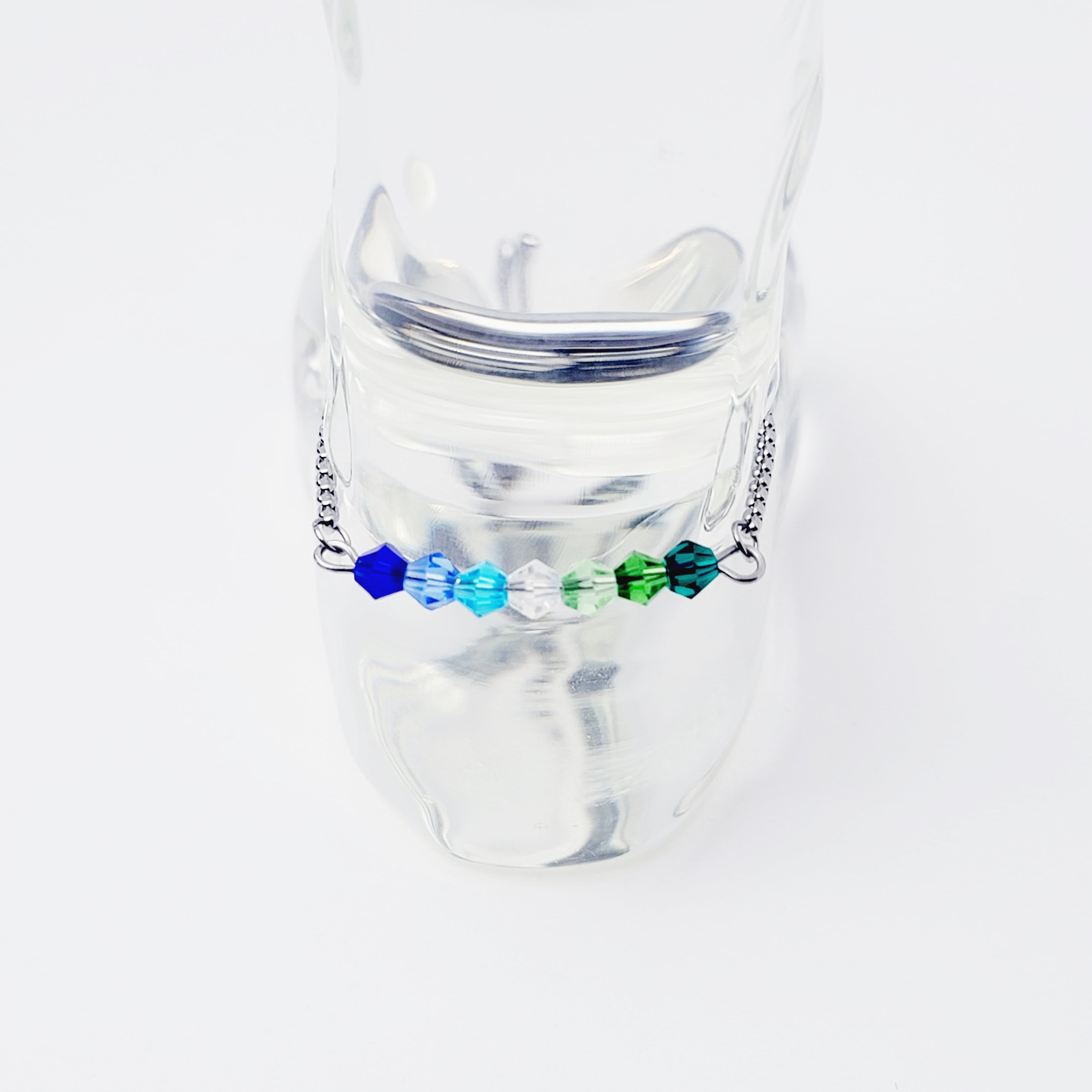 Gay Pride Penis Noose, Stainless Steel and Crystals. Men's Intimate Bo ...