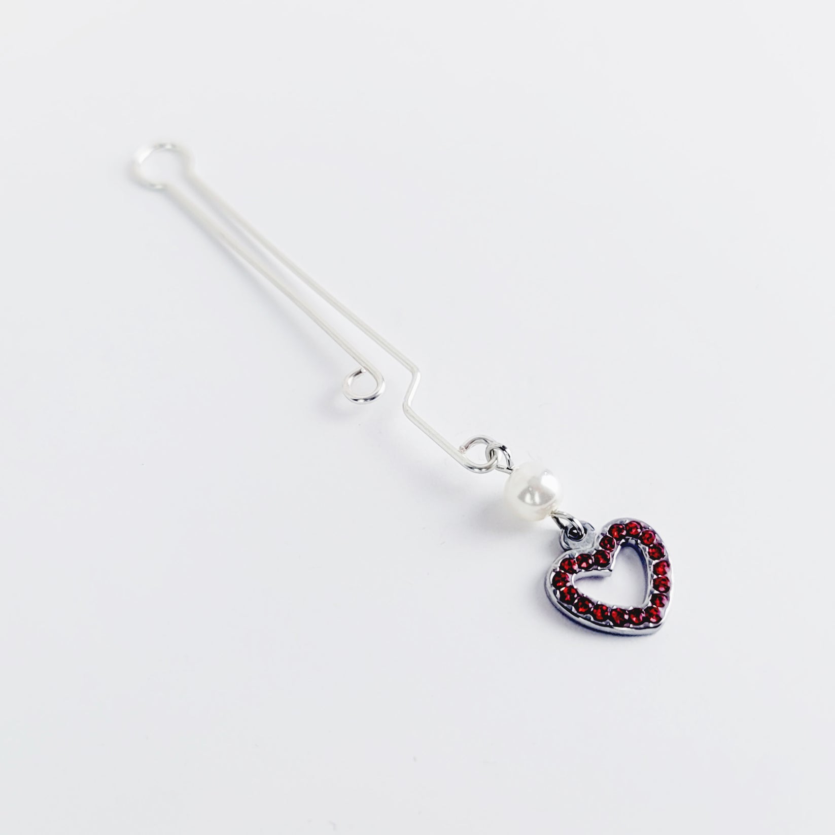Labia Clip with Pearl and Heart. Non Piercing Intimate Jewelry, Sex To ...