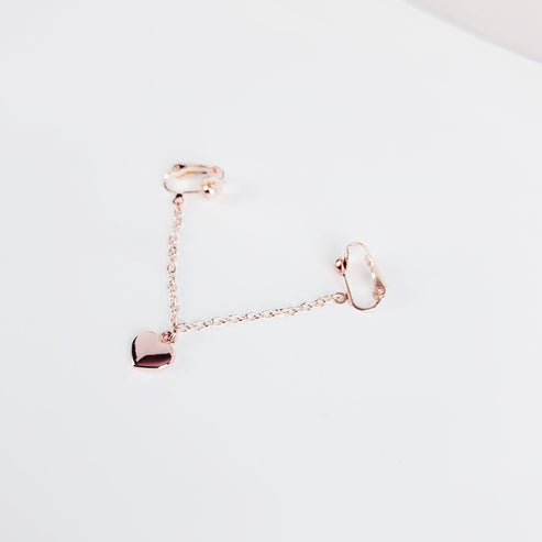Labia Jewelry, Non Piercing. Rose Gold Labia Chain Dangle with Heart ...