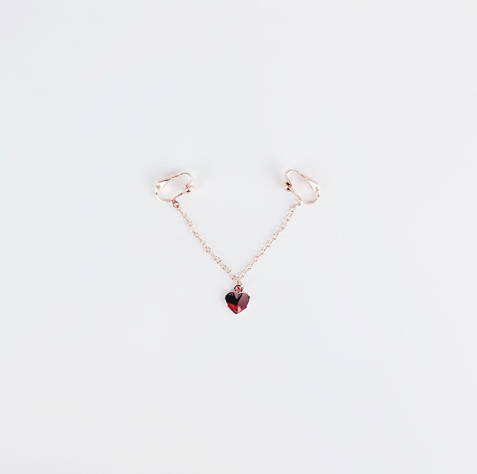 Labia Jewelry, Non Piercing. Rose Gold Labia Chain Dangle with Heart ...